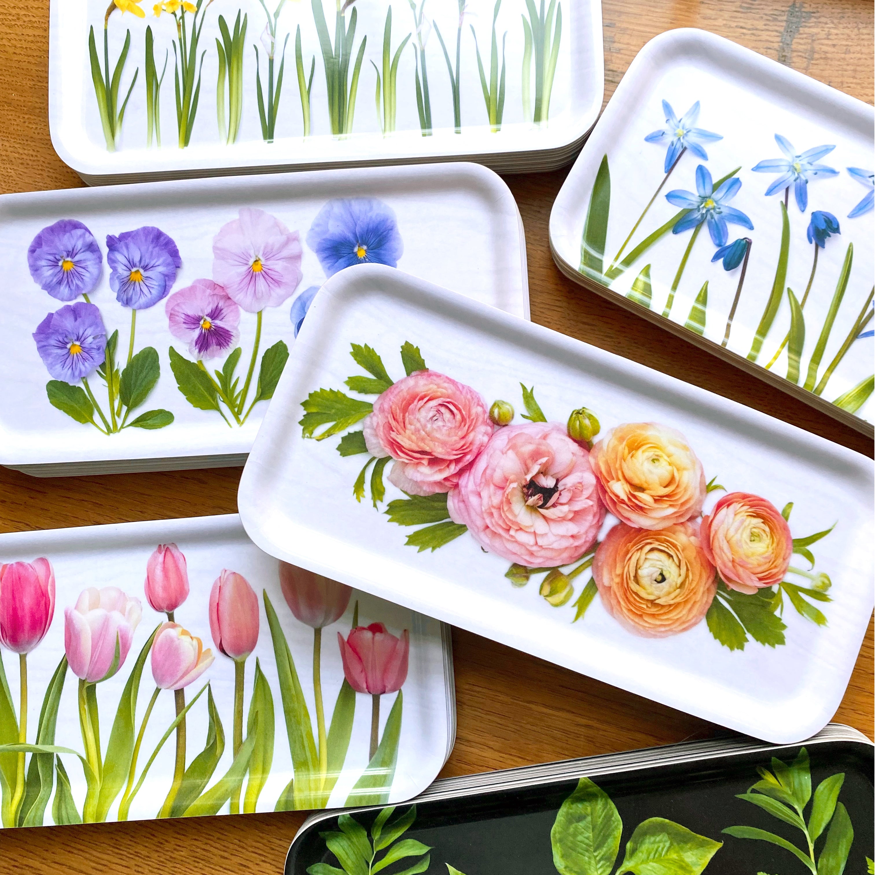 Botanical Birch Wood Trays | Floral Serving Trays – BottleBranch
