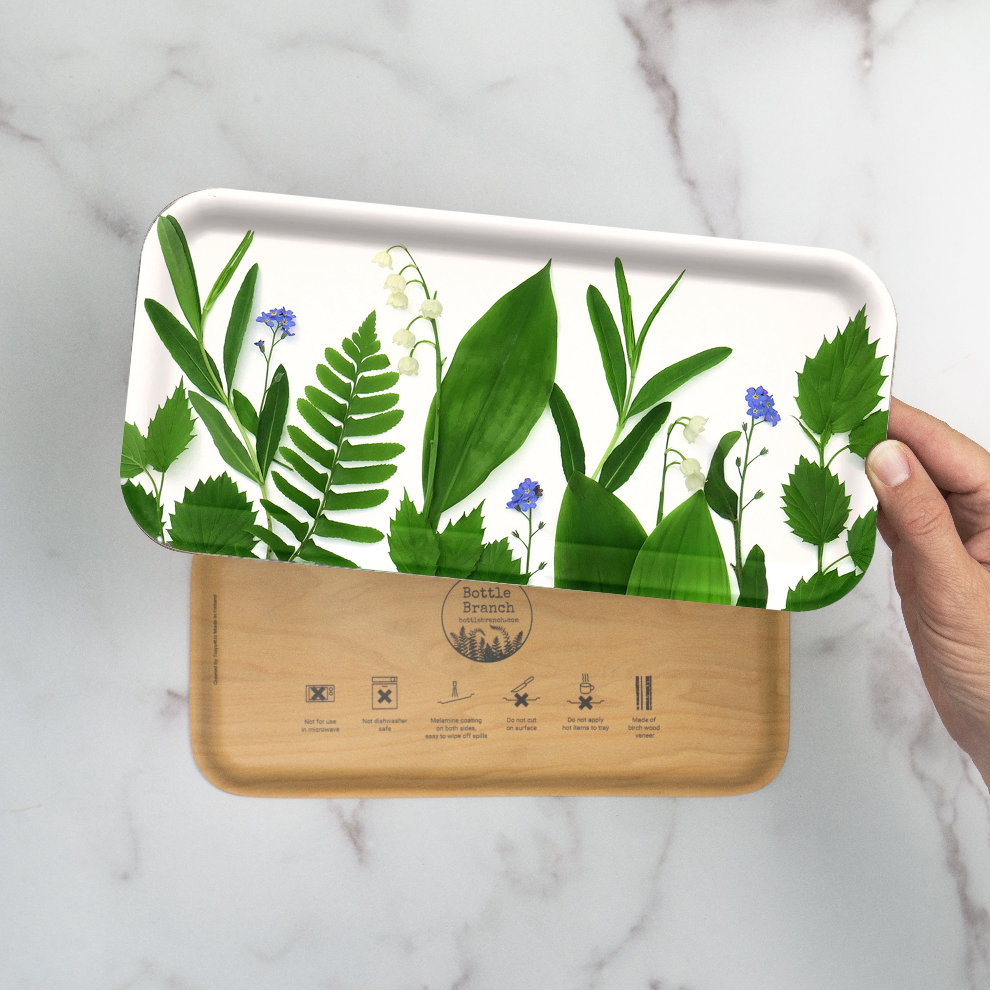 Tray - Fern and forget me nots – BottleBranch