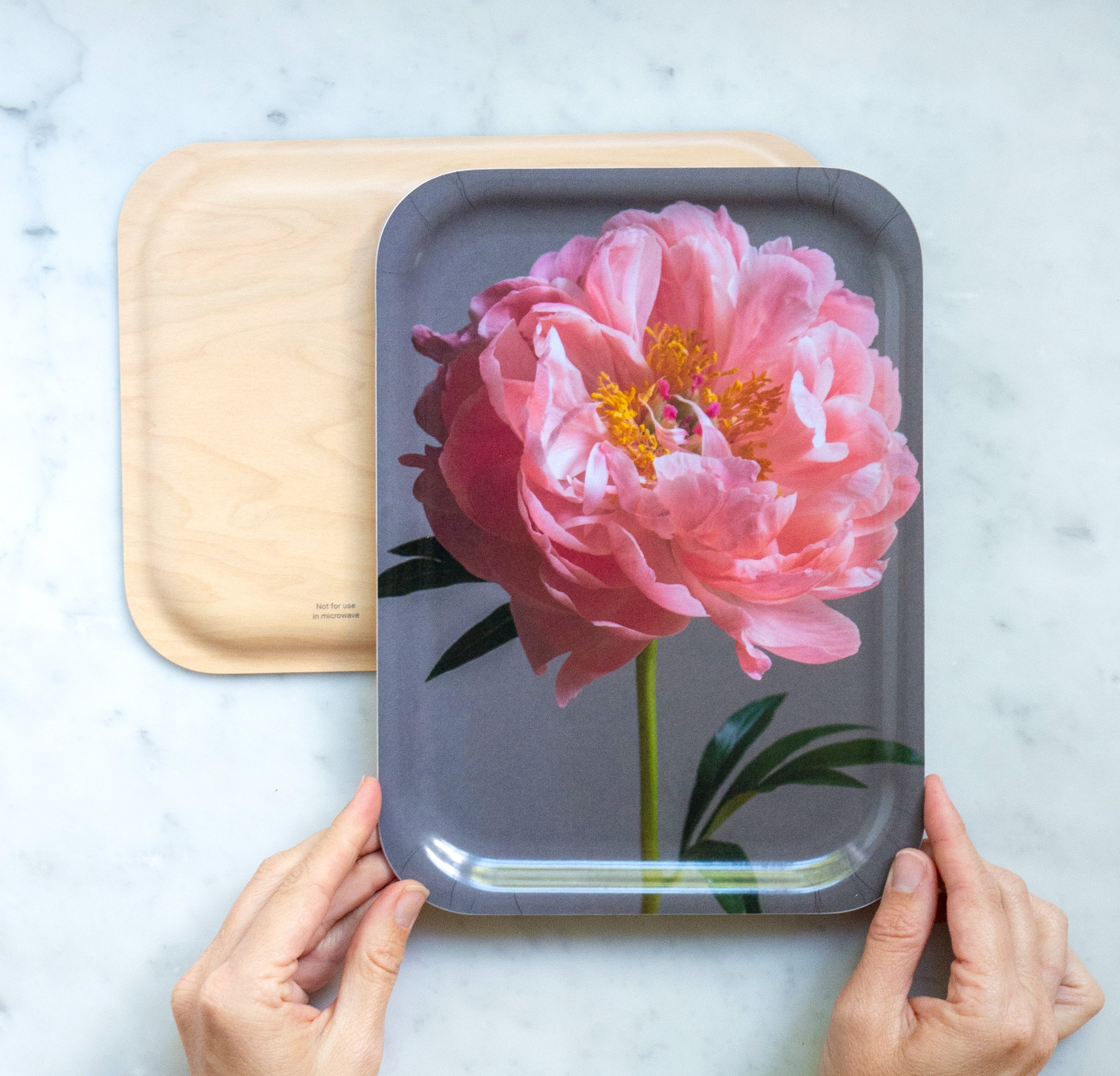 Tray - Coral Charm Peony – BottleBranch